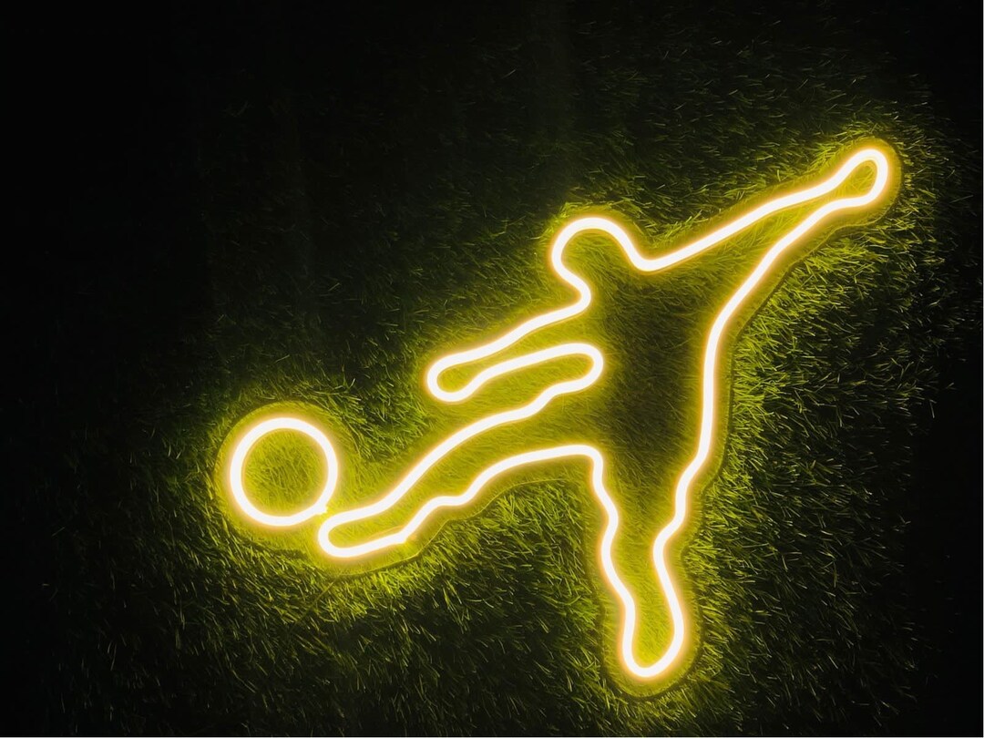 Soccer Player - LED Neon Sign, Footballer Sport Led Neon Sign Decor for ...
