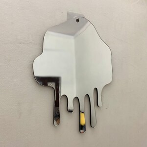 Decorative Slime Drip Mirrored Acrylic Wall Mirror, Melting Mirror ...