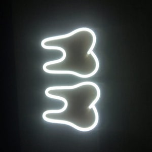Tooth Neon Sign | White Tooth LED Neon | Medicine LED Light | Dentist ...