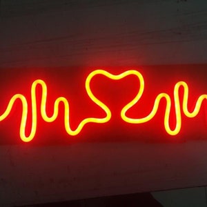 Pulse Neon Sign Personalized Design Pulse Neon Sign - Etsy