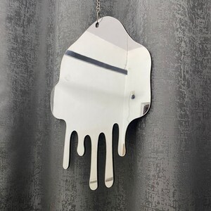 Decorative Slime Drip Mirrored Acrylic Wall Mirror, Melting Mirror ...