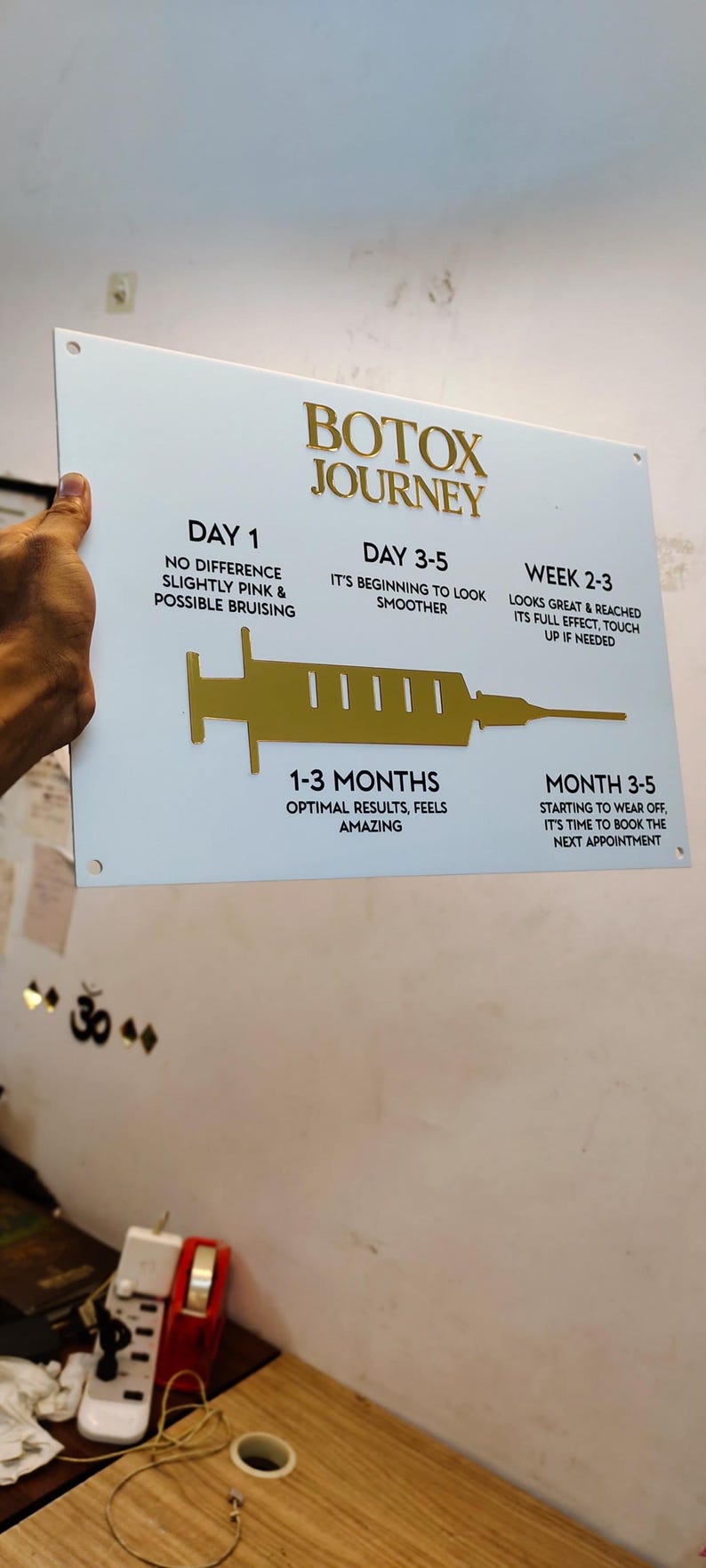 Botox Journey Sign | Acrylic Sign | Salon Sign | Aesthetics Aftercare ...