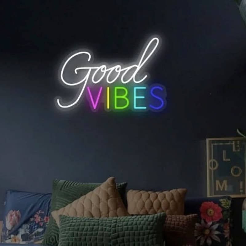 Good Vibes Neon Sign - Etsy