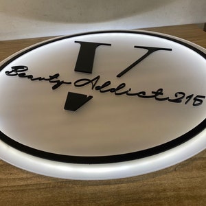 Custom Backlit Acrylic Sign | Acrylic Logo Sign | LED Business Sign ...