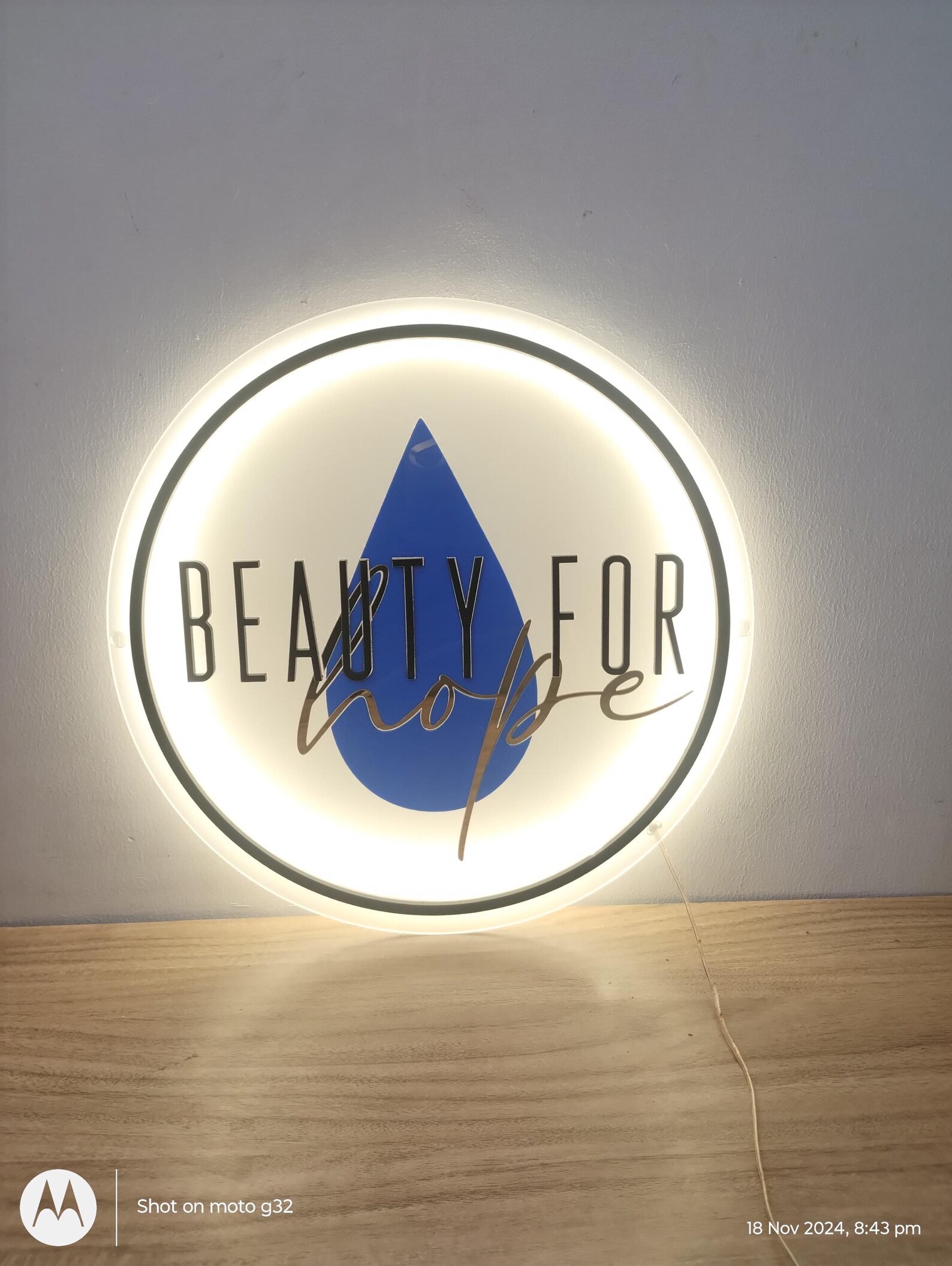 Acrylic Light up Business Sign | 3d Led Logo | Neon Backlit Sign ...