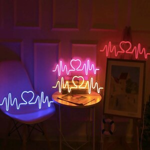 Pulse Neon Sign Personalized Design Pulse Neon Sign - Etsy