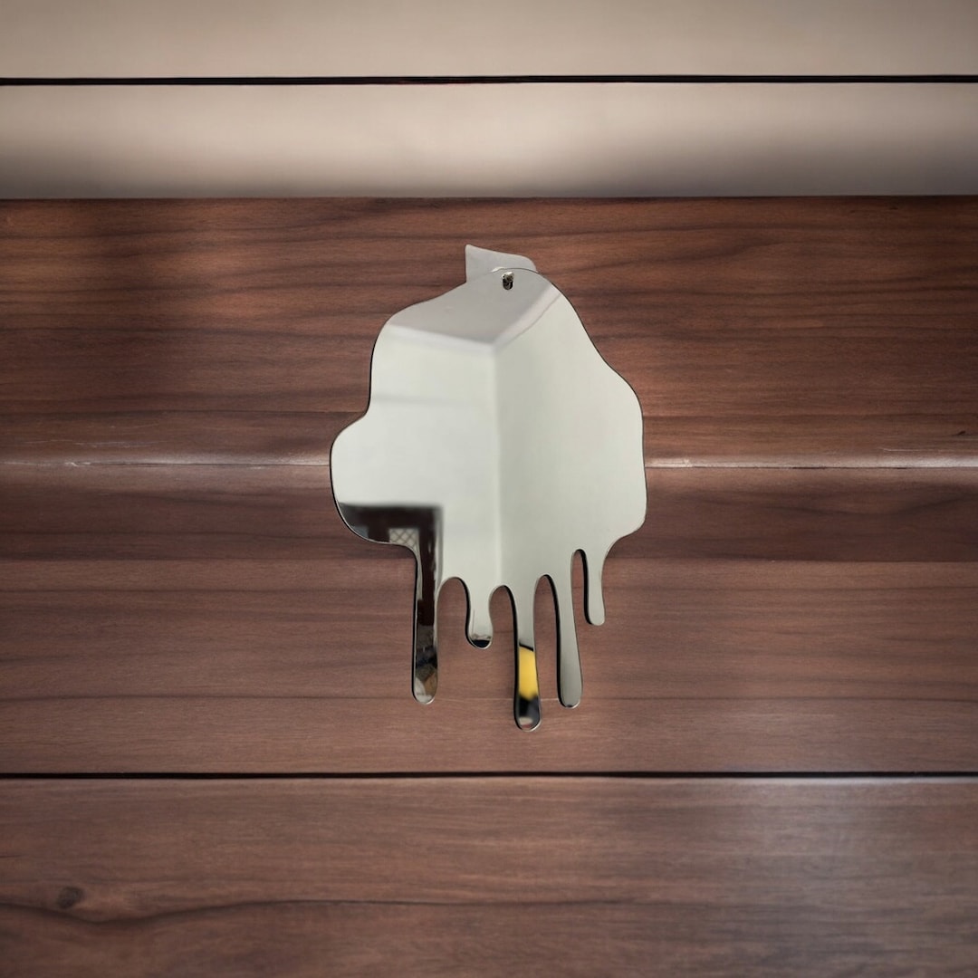 Decorative Slime Drip Mirrored Acrylic Wall Mirror, Melting Mirror ...