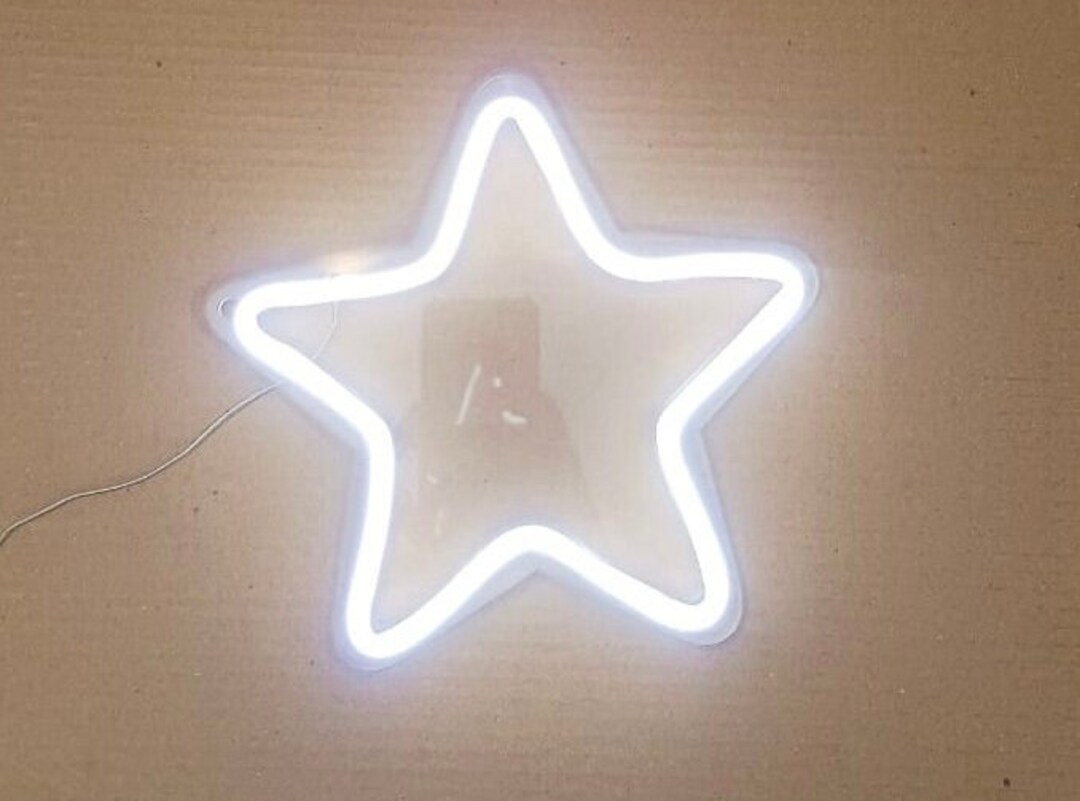 Christmas Star Led Neon Christmas Star Star Space Kid Room - Etsy