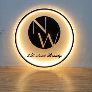 Custom Backlit Acrylic Sign | Acrylic Logo Sign | LED Business Sign ...