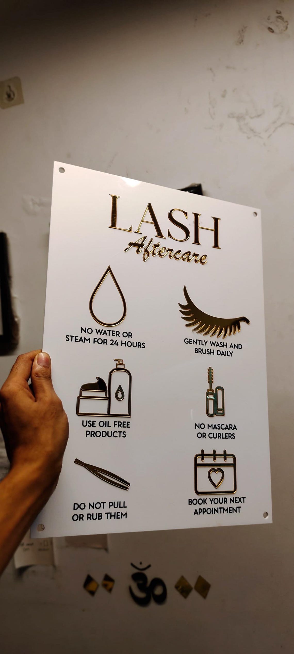 Lash Aftercare Advice Sign A3 Size | Salon Sign | Aesthetics Aftercare ...