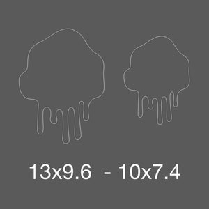 Decorative Slime Drip Mirrored Acrylic Wall Mirror, Melting Mirror ...