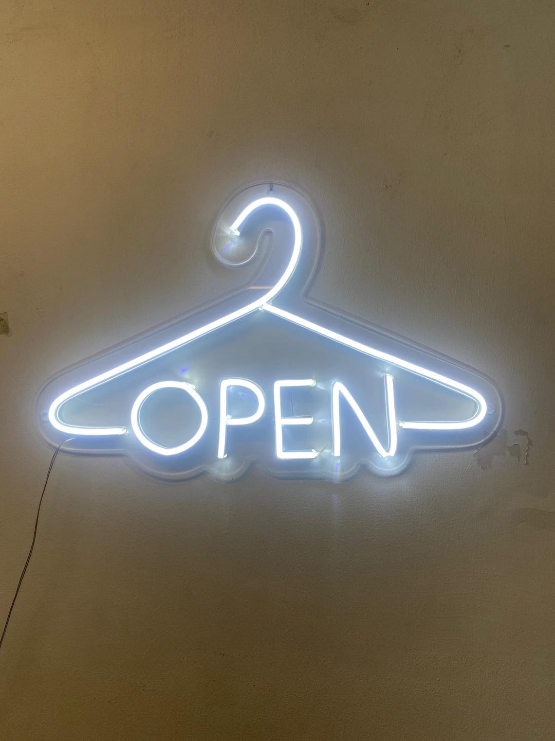 Hanger Open Neon Sign, Neon Sign Hanger, Showroom With LED Open Sign ...