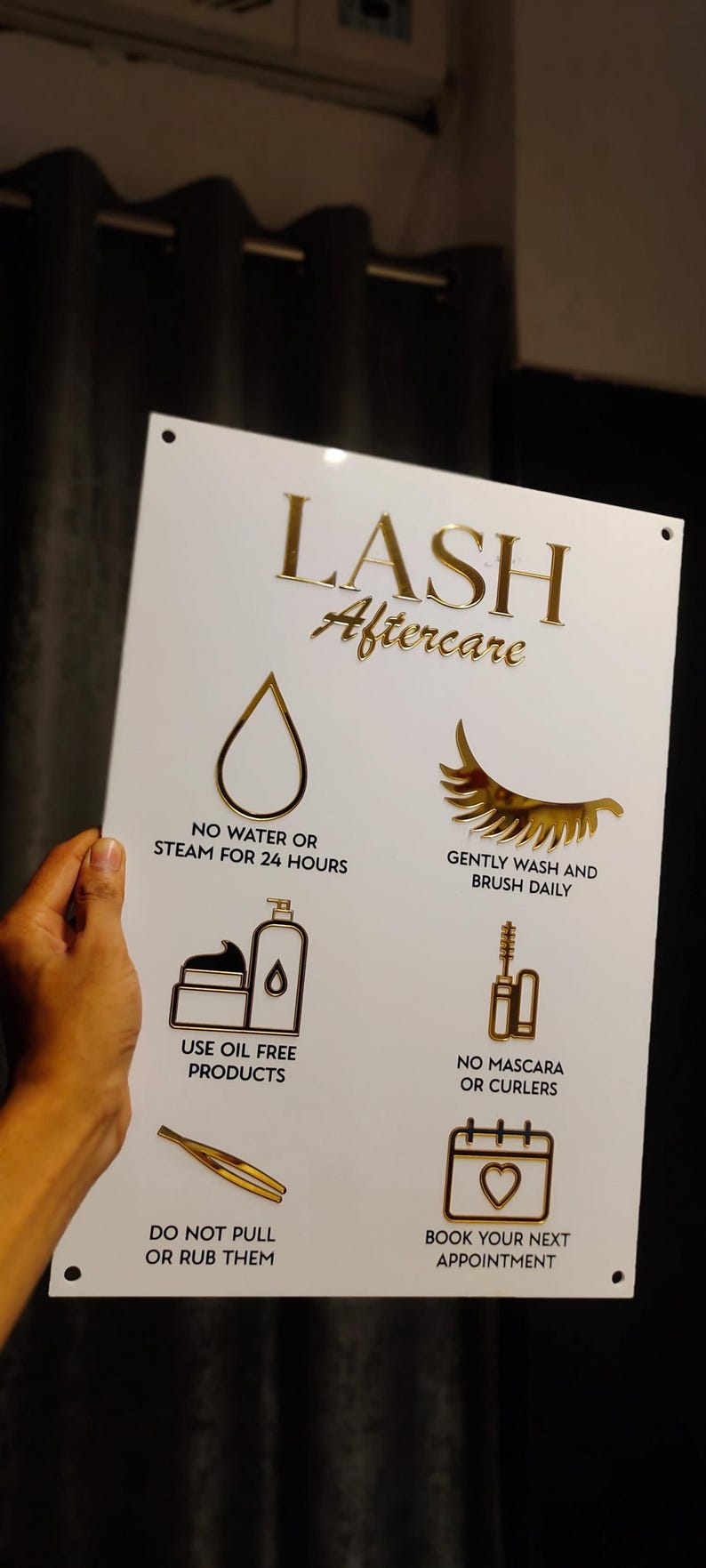 Lash Aftercare Advice Sign A3 Size | Salon Sign | Aesthetics Aftercare ...