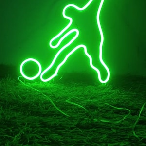 Soccer Player - LED Neon Sign, Footballer Sport Led Neon Sign Decor for ...