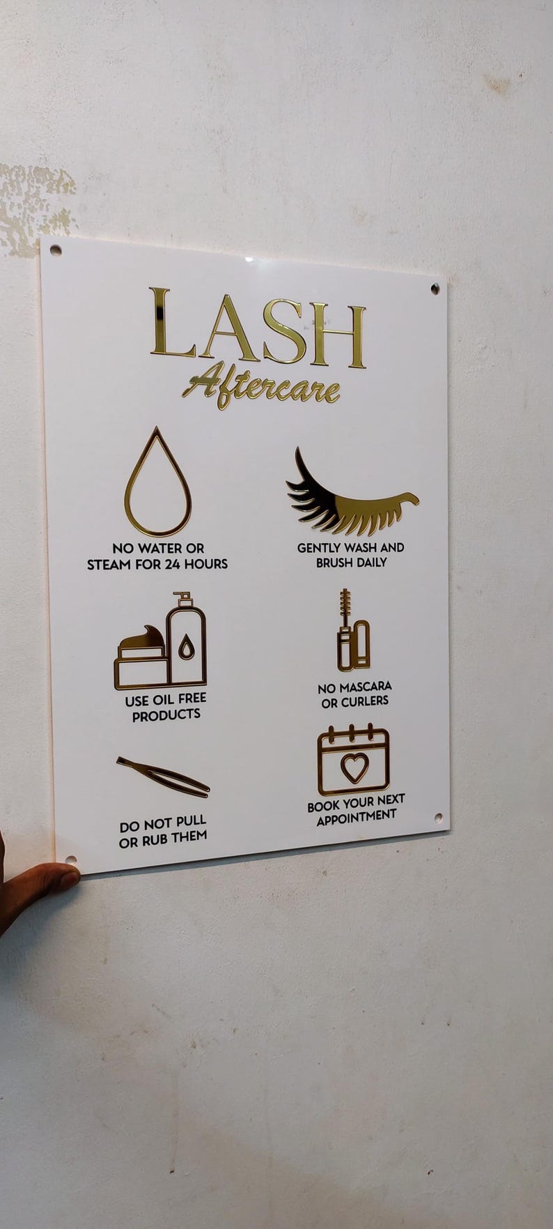 Lash Aftercare Advice Sign A3 Size | Salon Sign | Aesthetics Aftercare ...