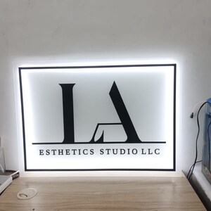 Neon Custom Logo, Acrylic Business Sign, 3D LED Logo, Custom Shop ...