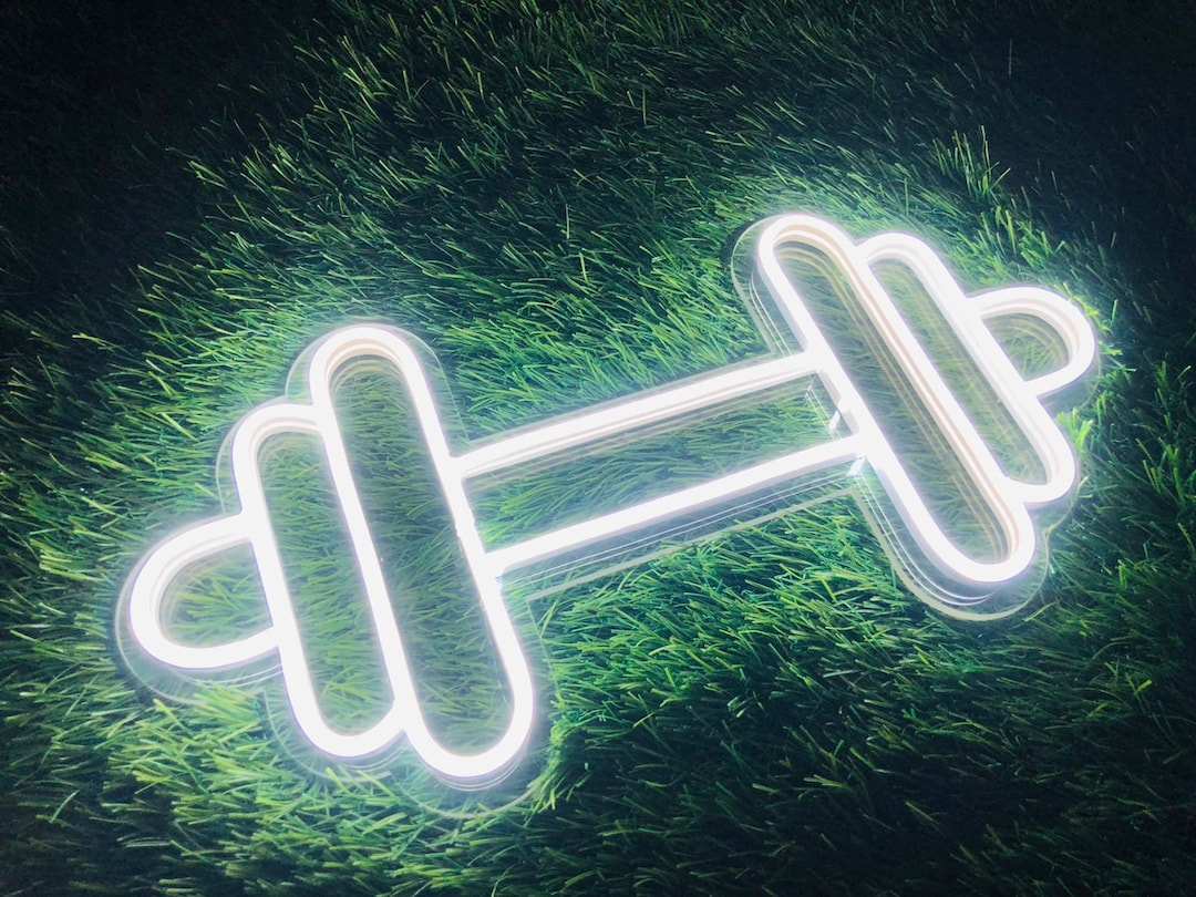 Neon Barbell/dumbbell Neon Sign Gym Wall Hanging Neon Light - Etsy