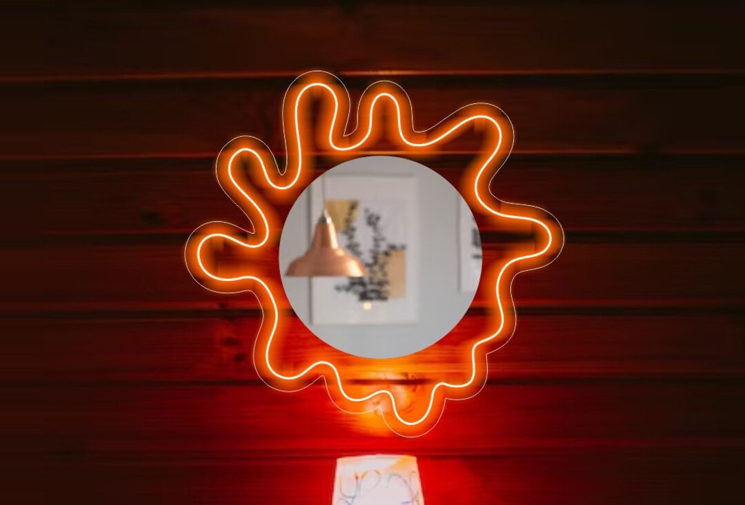 Wavy Wiggle LED Neon Mirror Back to School Gifts Custom Led - Etsy