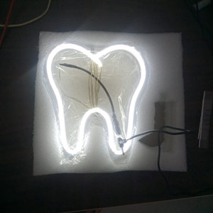Tooth Neon Sign | White Tooth LED Neon | Medicine LED Light | Dentist ...
