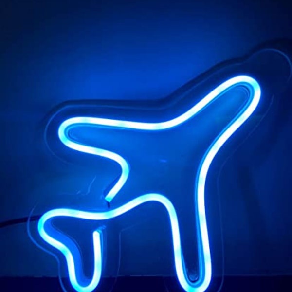 Neon Airplane Sign - Etsy