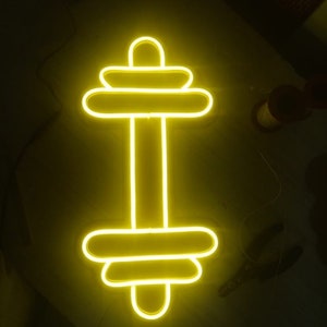 Neon Barbell/dumbbell Neon Sign, Gym Wall Hanging, Neon Light Sign for ...