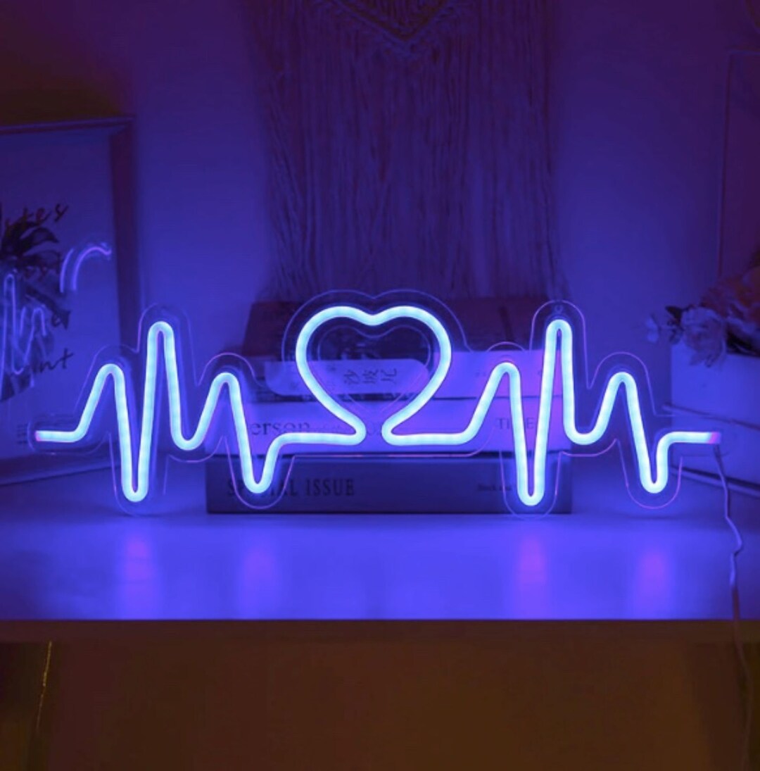 Pulse Neon Sign Personalized Design Pulse Neon Sign - Etsy