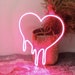 Bleeding Heart Neon Sign | Melting Heart Neon Sign | Custom Heart Neon ...