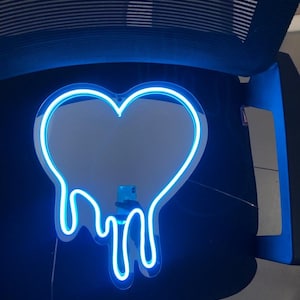 Bleeding Heart Led Neon Mirror Sign | Melting Heart Makeup Mirror Neon ...