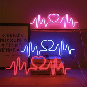 Pulse Neon Sign Personalized Design Pulse Neon Sign - Etsy