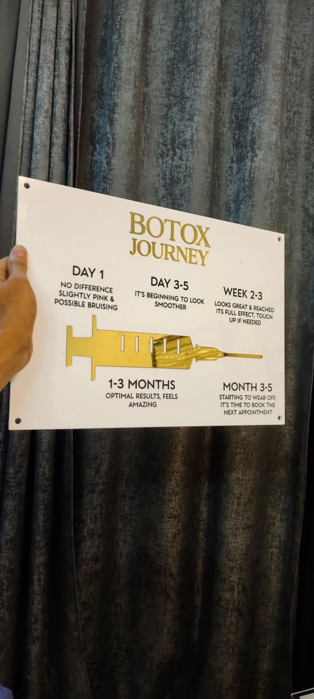 Botox Journey Sign | Acrylic Sign | Salon Sign | Aesthetics Aftercare ...