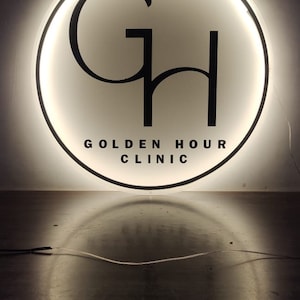 Custom Backlit Acrylic Sign Acrylic Logo Sign LED Business Sign Salon ...