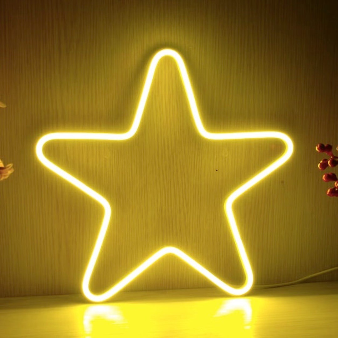 Christmas Star Led Neon, Christmas Star, Star Space Kid Room Flex ...