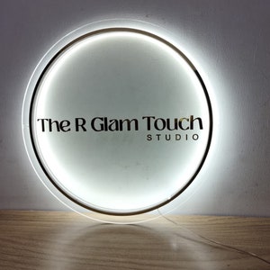 Custom Backlit Acrylic Sign Acrylic Logo Sign LED Business Sign Salon ...