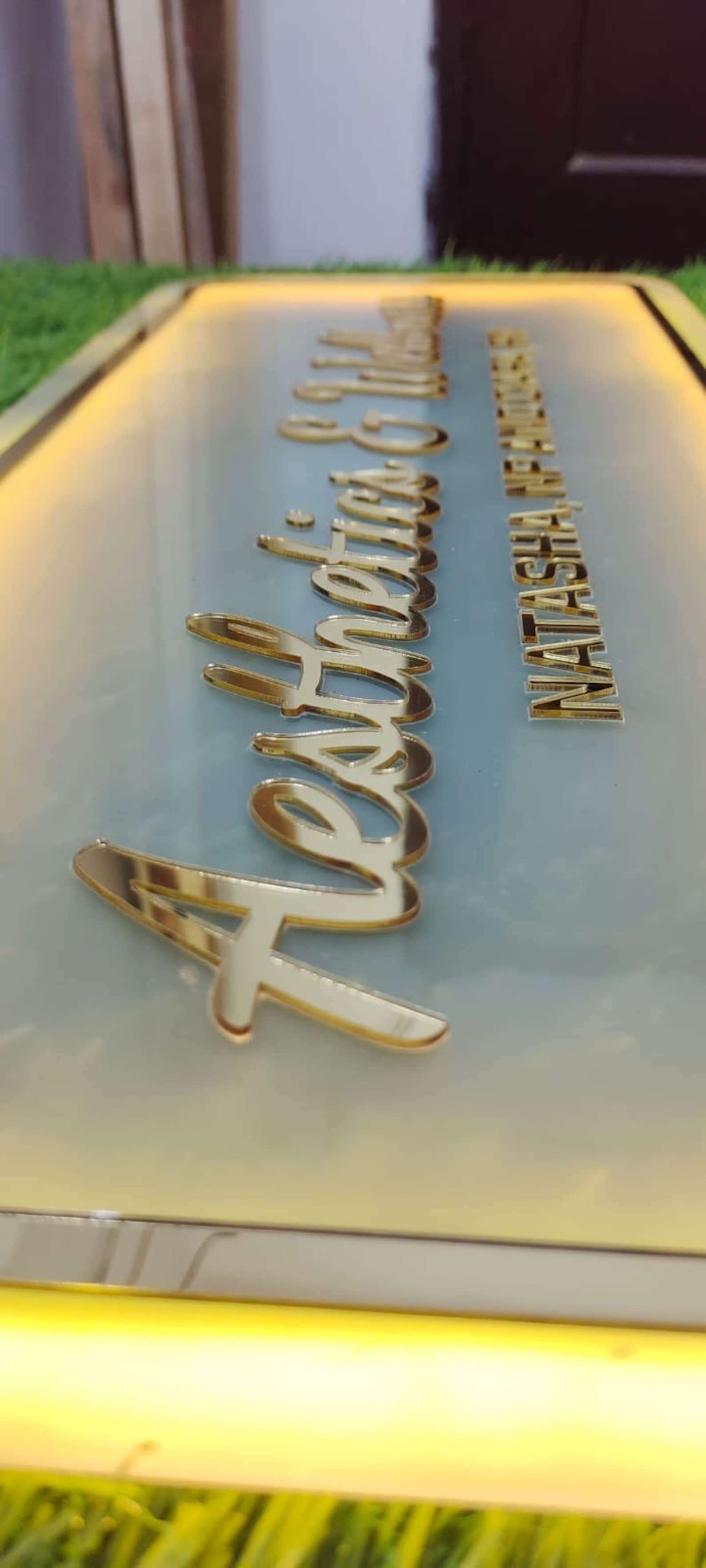 Custom Backlit Acrylic Sign Acrylic Logo Sign LED Business Sign Salon ...