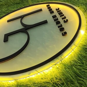 Custom Backlit Acrylic Sign Acrylic Logo Sign LED Business Sign Salon ...