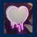 Bleeding Heart Led Neon Mirror Sign | Melting Heart Makeup Mirror Neon ...