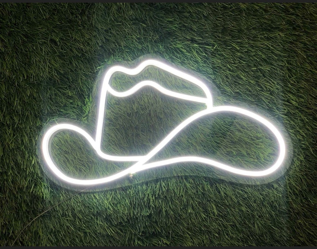Cowboy Hat Neon Sign Gift for Friend Cowboy Hat With Name - Etsy