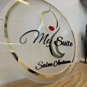 Custom Backlit Acrylic Sign | Acrylic Logo Sign | LED Business Sign ...