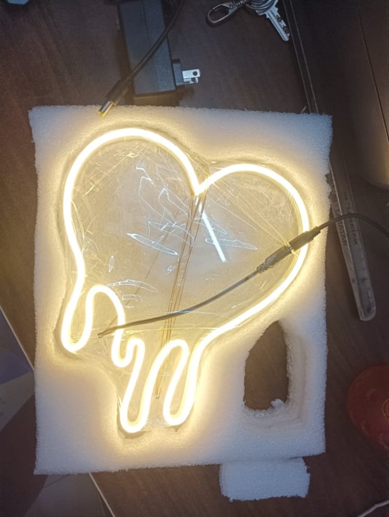 Bleeding Heart Neon Sign Melting Heart Neon Sign Custom - Etsy UK