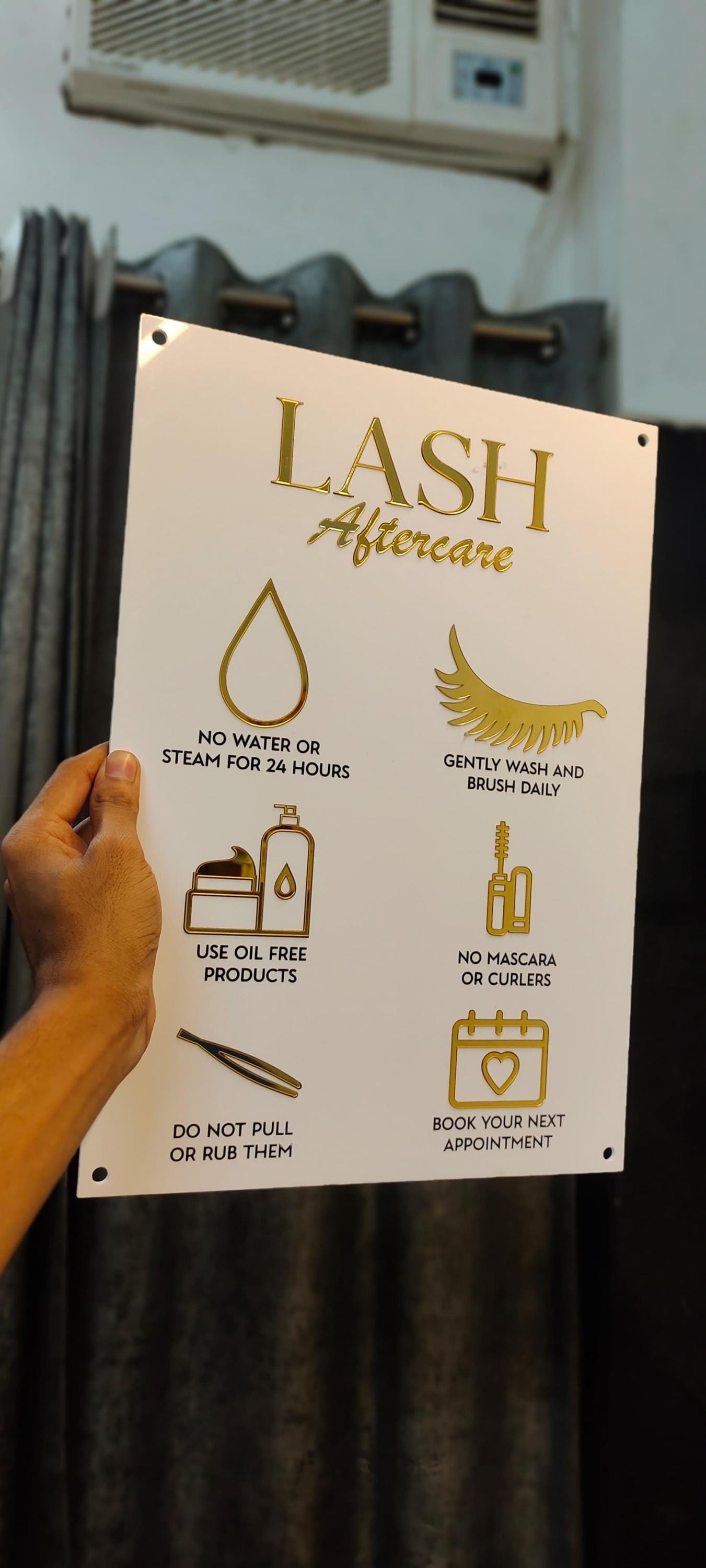 Lash Aftercare Advice Sign A3 Size | Salon Sign | Aesthetics Aftercare ...