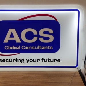 Custom Backlit Acrylic Sign | Acrylic Logo Sign | LED Business Sign ...