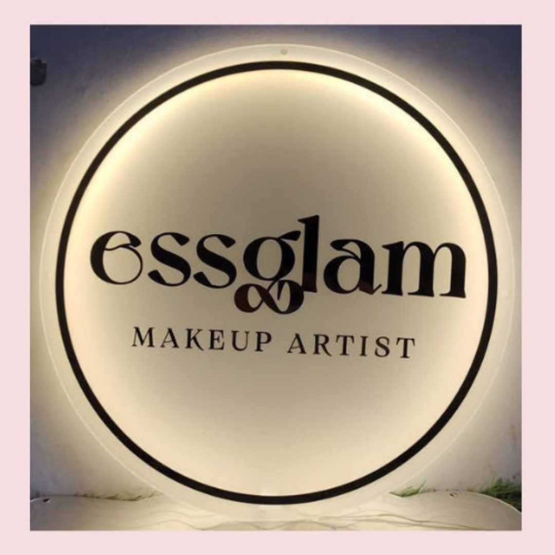 Custom Backlit Acrylic Sign Acrylic Logo Sign LED Business Sign Salon ...