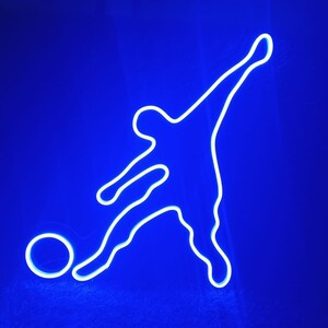 Soccer Player - LED Neon Sign, Footballer Sport Led Neon Sign Decor for ...