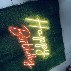 Happy Birthday Neon Sign Bar Sign Birthday Neon Led Neon Light LED ...