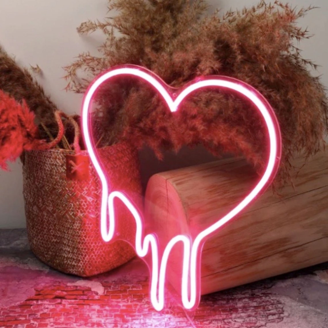 Bleeding Heart Neon Sign Melting Heart Neon Sign Custom - Etsy