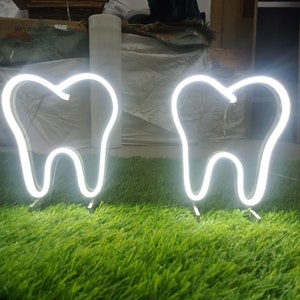 Tooth Neon Sign | White Tooth LED Neon | Medicine LED Light | Dentist ...