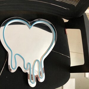 Bleeding Heart Led Neon Mirror Sign | Melting Heart Makeup Mirror Neon ...