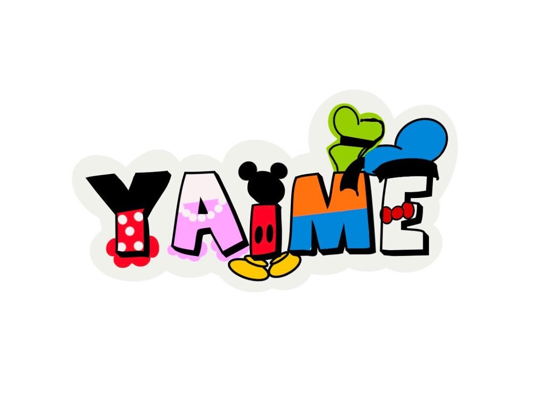 Disney Sticker disney Names Disneyland Stickerdisneyworld - Etsy