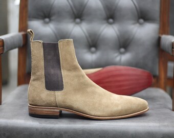 Pure Handmade Leather Stylish Chelsea Boots for Men's - Etsy