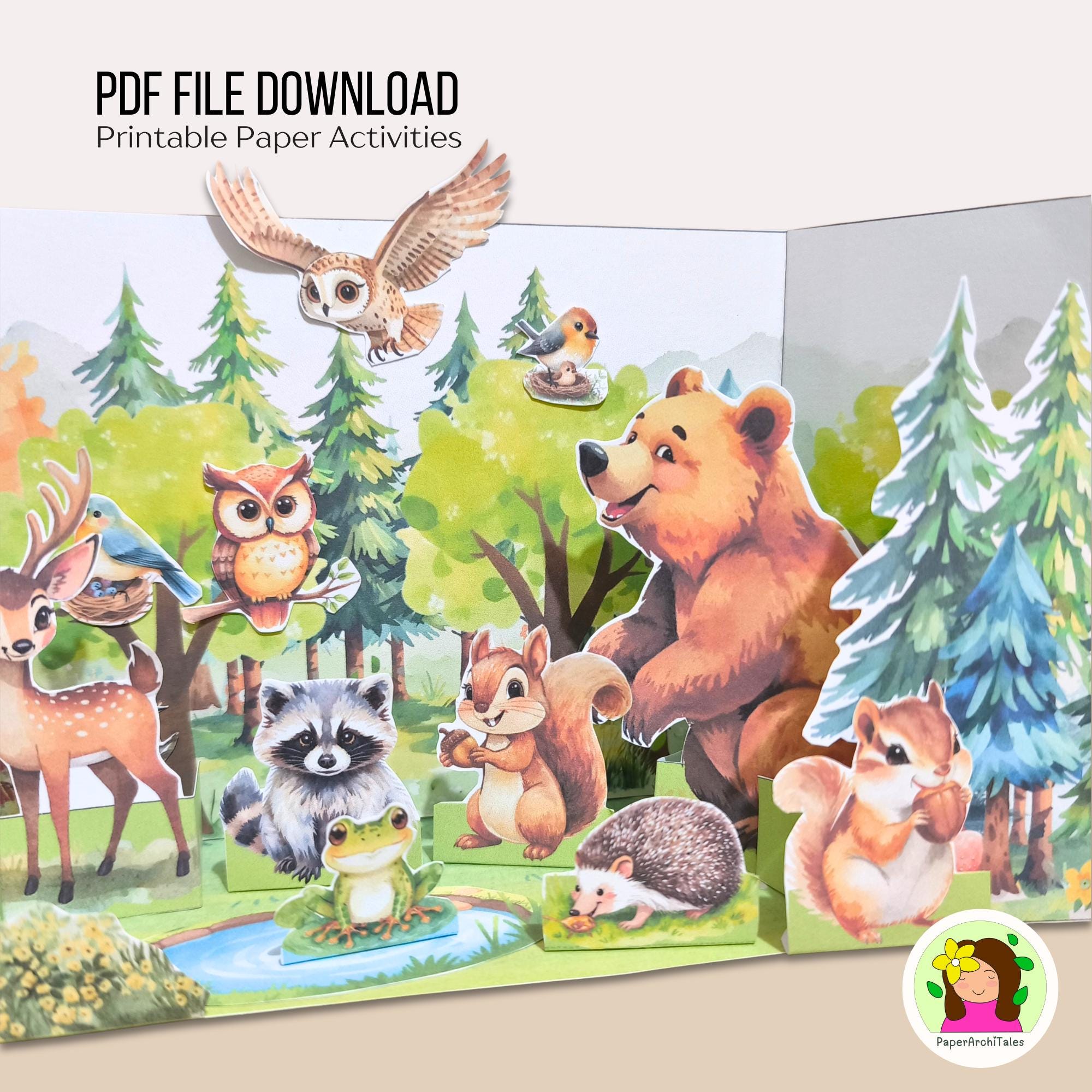 Make a Woodland Animals Diorama – Printable Kids Ecology Craft ...
